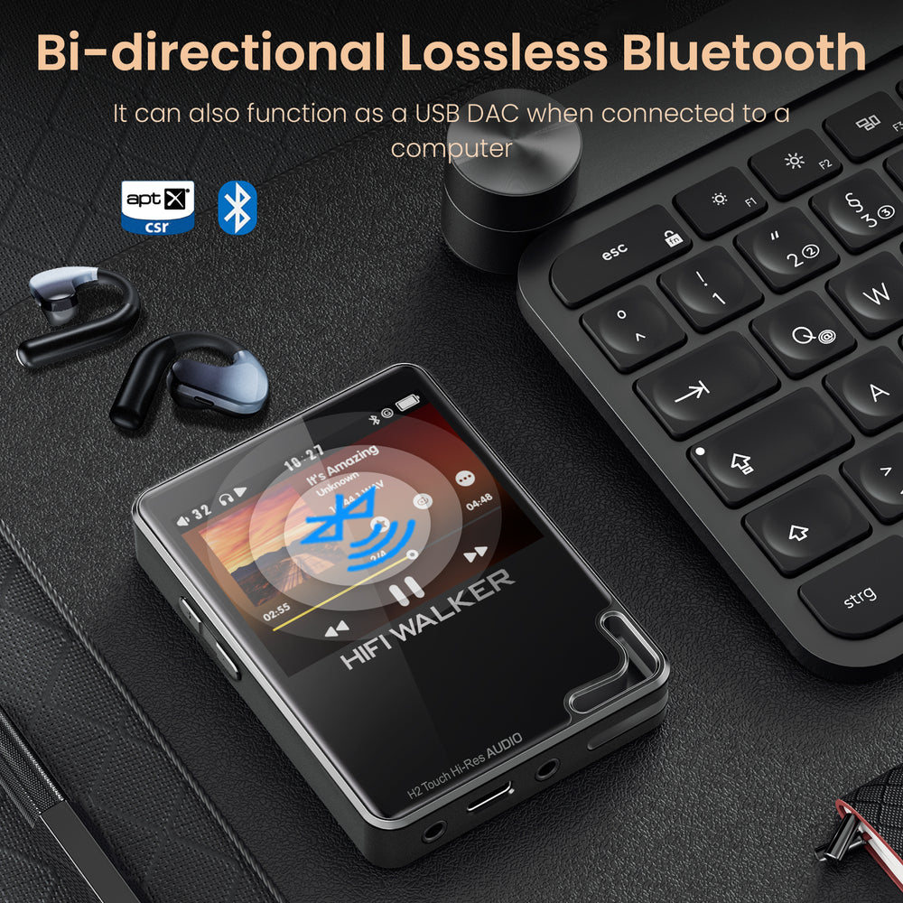 HiFi Walker H2 Touch – Touchscreen Hi-Fi MP3 Player for Lossless Music ...