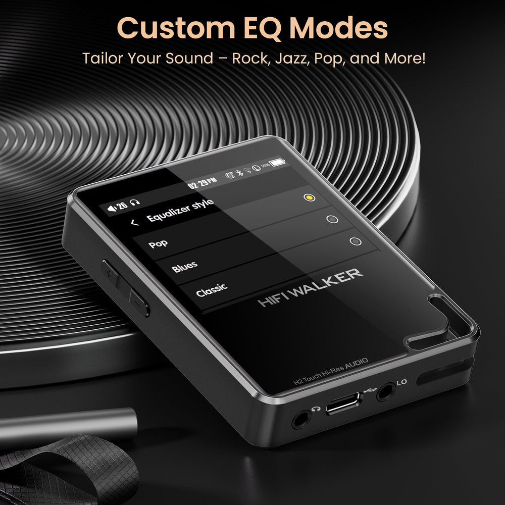 HiFi Walker H2 Touch – Touchscreen Hi-Fi MP3 Player for Lossless Music ...