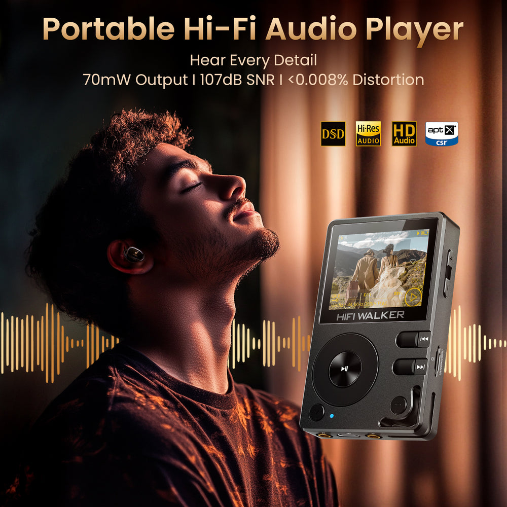 HIFI WALKER H2 Hi-Res Audio Player | DSD128 & aptX HD