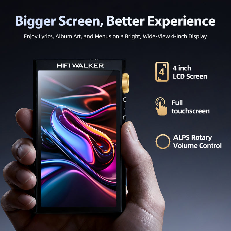 HIFI WALKER H20 Ultra Hi-Res Music Player | ES9038Q2M DAC, 4.4mm Balanced