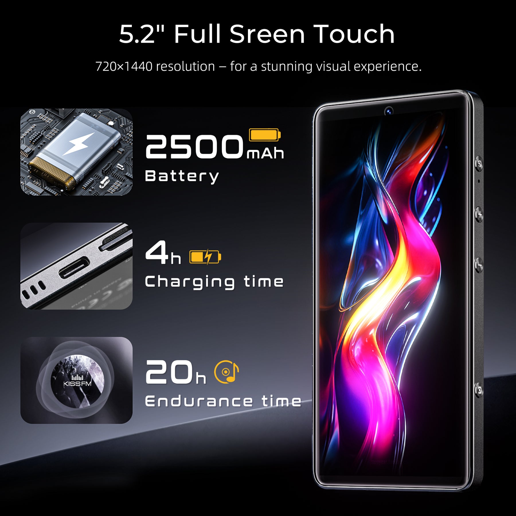 HiFi Walker G7 Pro Android MP3 Player | Hi-Res Audio, Camera, WiFi